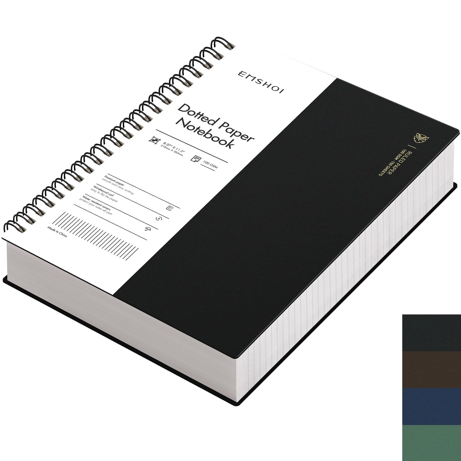 EMSHOI A4 Notebook Lined 300 Perforated Pages/150 Tear Sheets ...