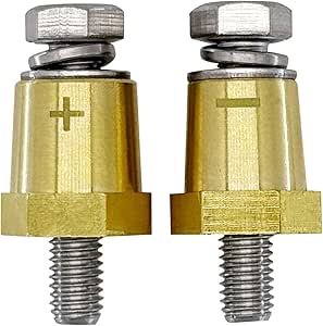 Amazon.com: Ampper M8 Thread Brass Battery Terminal Charging Posts ...