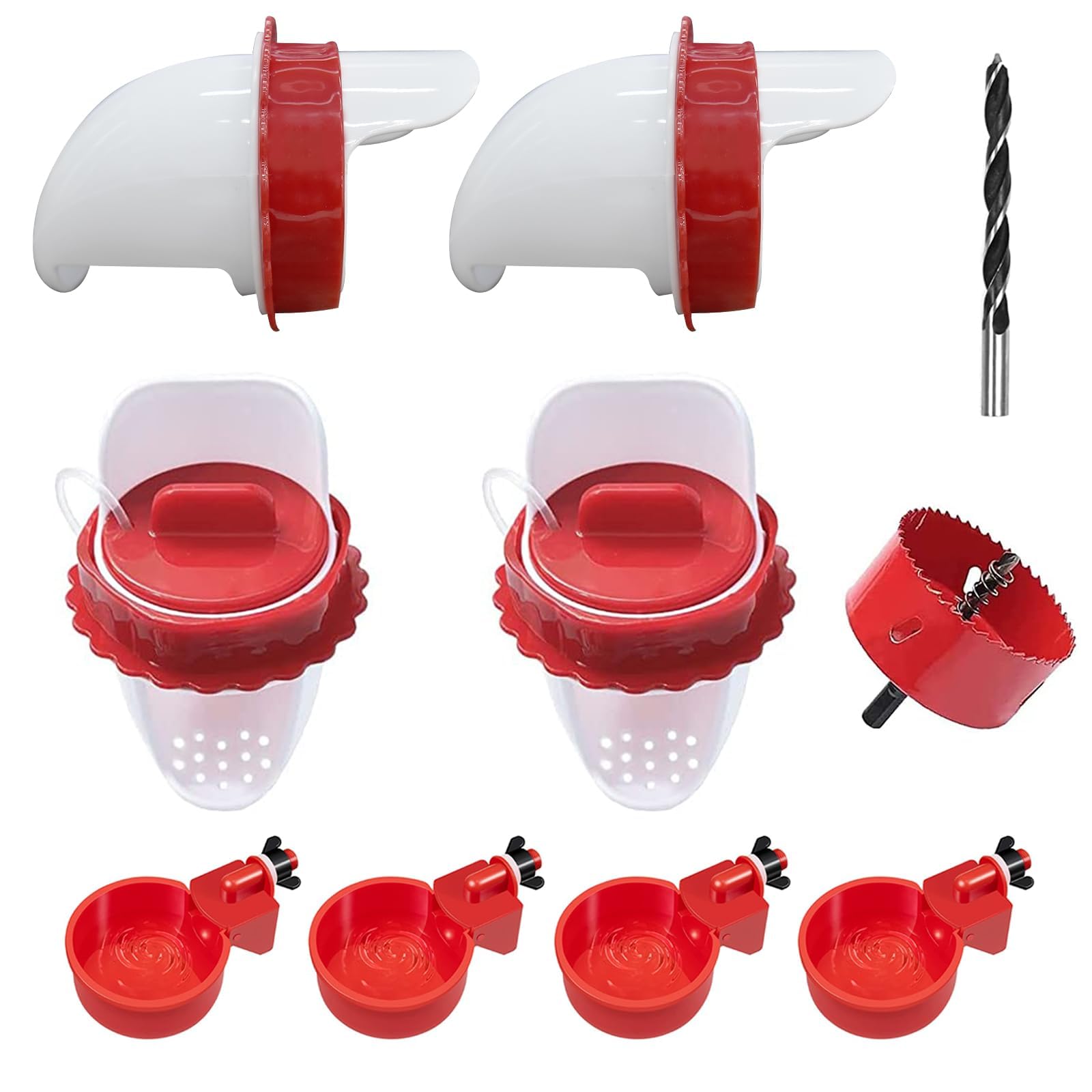 Chicken Feeders and Waterer Set No Waste,Automatic Chicken Feeders ...