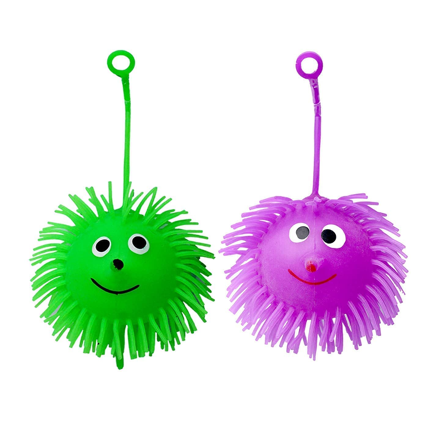 MOOLYAVAAN Products Smile Face Silicone Puffer Ball with Flashing Light ...