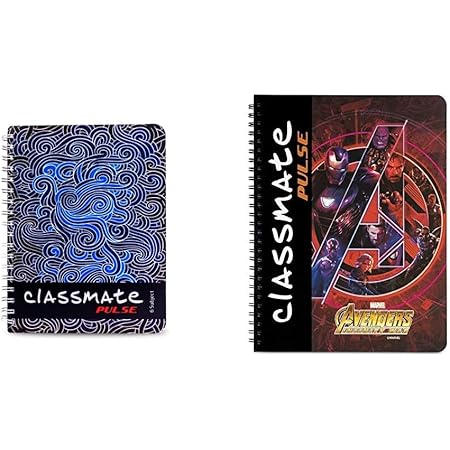 Classmate Pulse 6 Subject Notebook - Unruled, 300 Pages, Spiral Binding ...