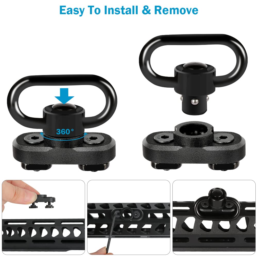 Snapklik.com : Bontok Sling Swivels Mount, 1.25 Inch 360 Rotation Sling ...