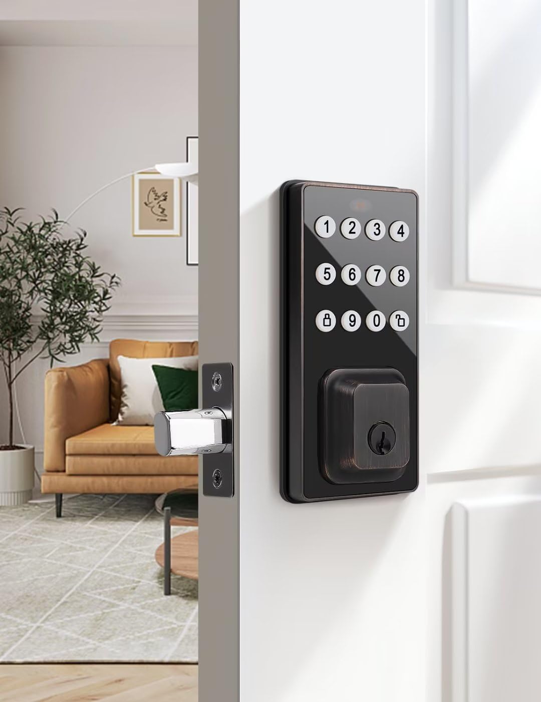 Tinewa Smart Locks for Front Door, Keyless Entry Door Lock with Keypad ...