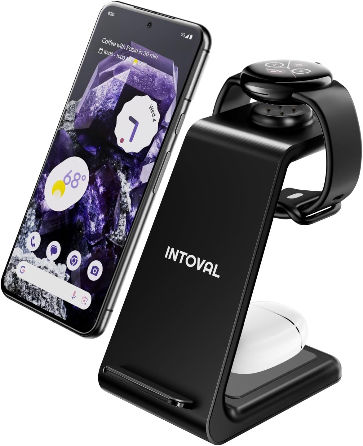 Amazon.com: Intoval 3-in-1 Charging Station for Pixel Watch 2nd Gen ...