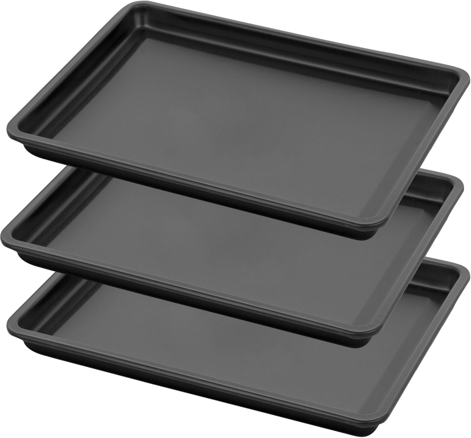 3 Pack Essentials Non-Stick Baking Tray Set Large 32cm Multi-Pack Oven ...