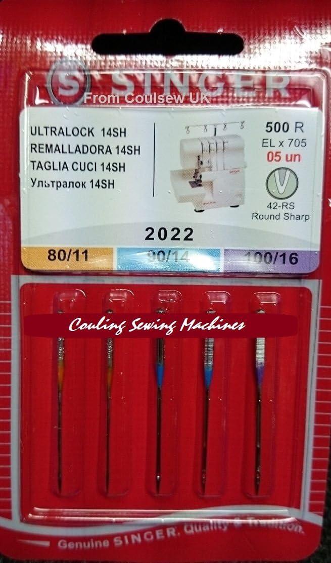 Singer N2026B05AS826R Jeansnadel 2026 Mix 5er Nadel, Metall, Silber, 7 ...