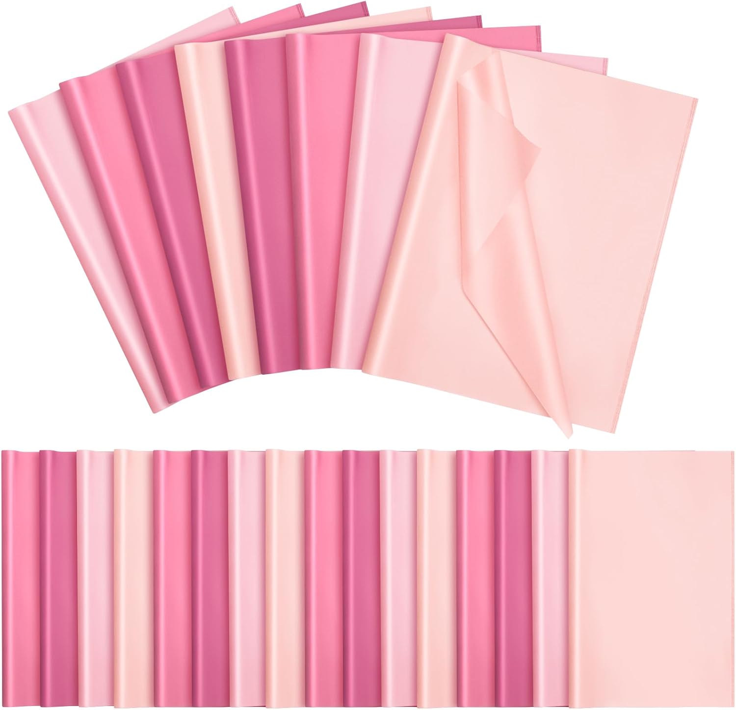 Amazon.com: Qilery 500 Sheets Pink Tissue Paper Bulk for Gift Bags 15 x ...