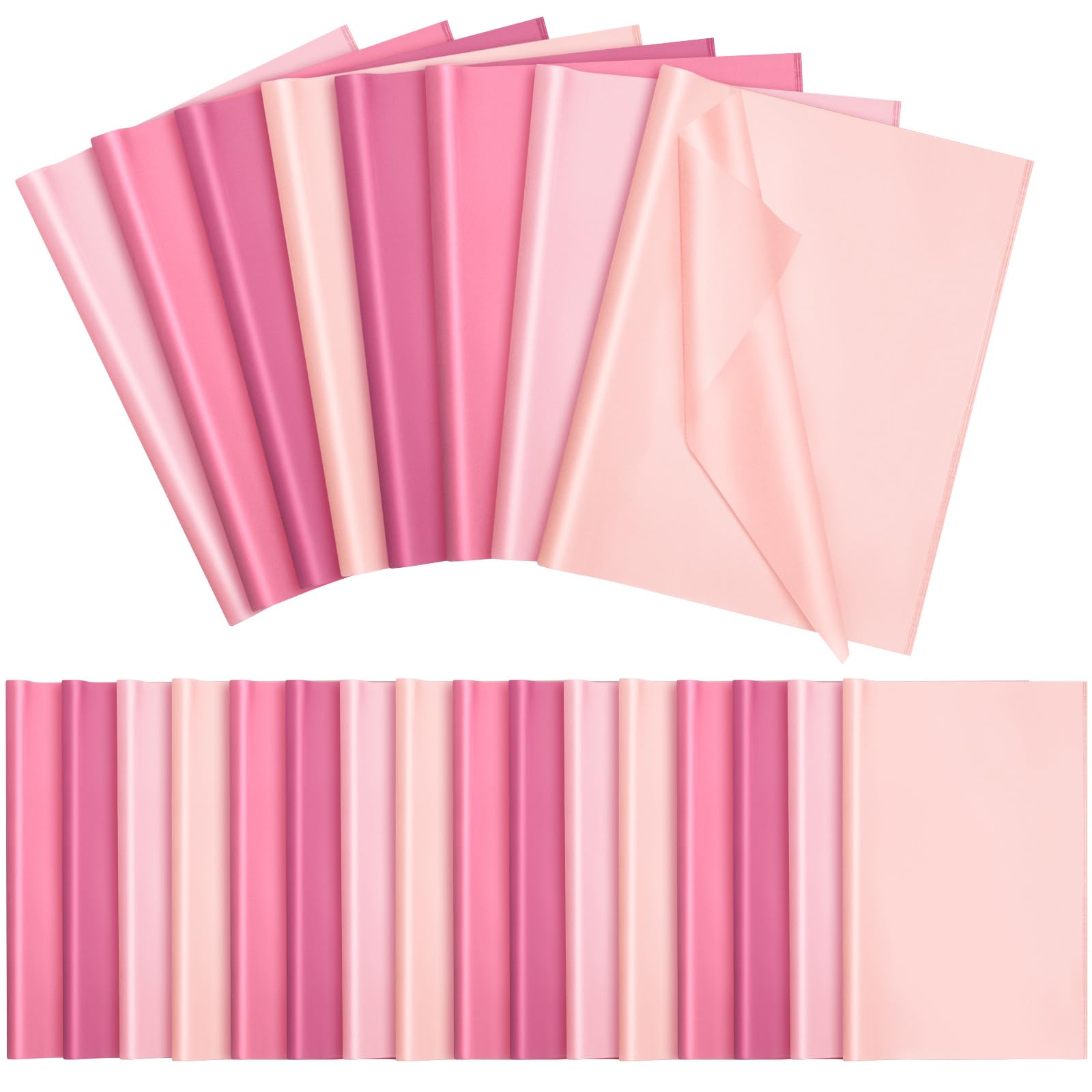 Amazon.com: Qilery 500 Sheets Pink Tissue Paper 15 x 20 Inch Packing ...