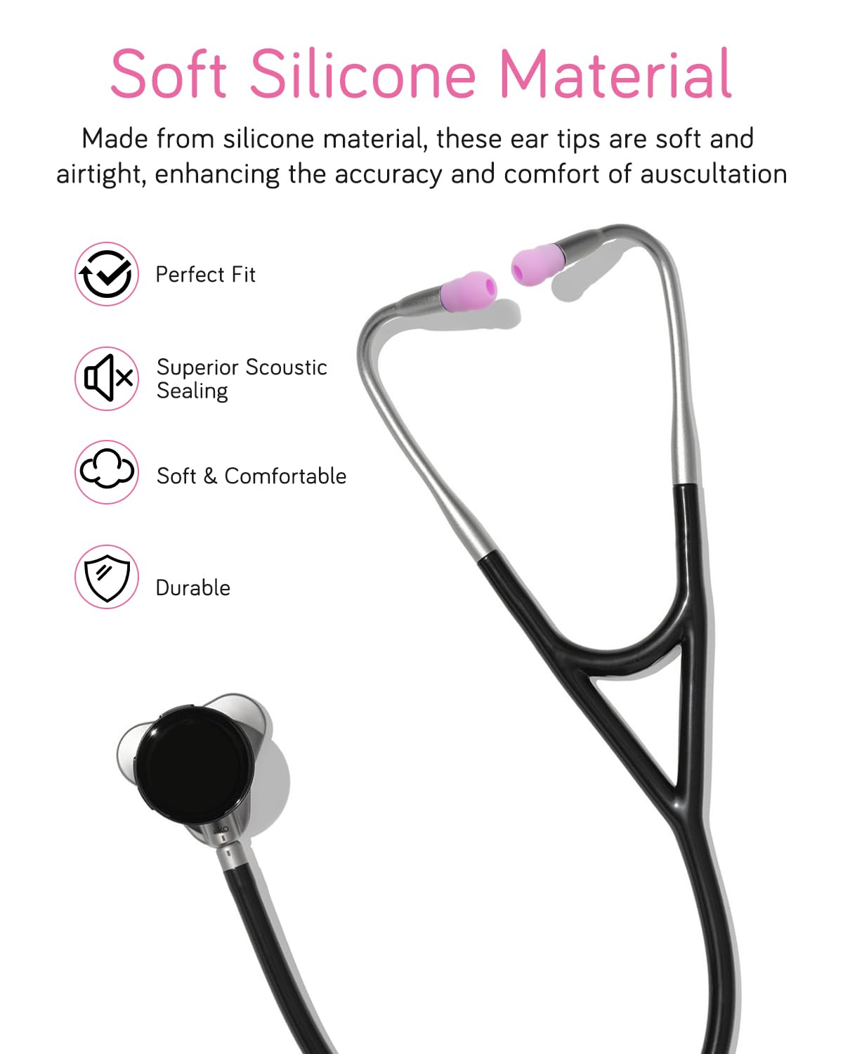 Snapklik.com : 6 Pairs Rubber Ear Tips For EKO CORE 500 Digital ...