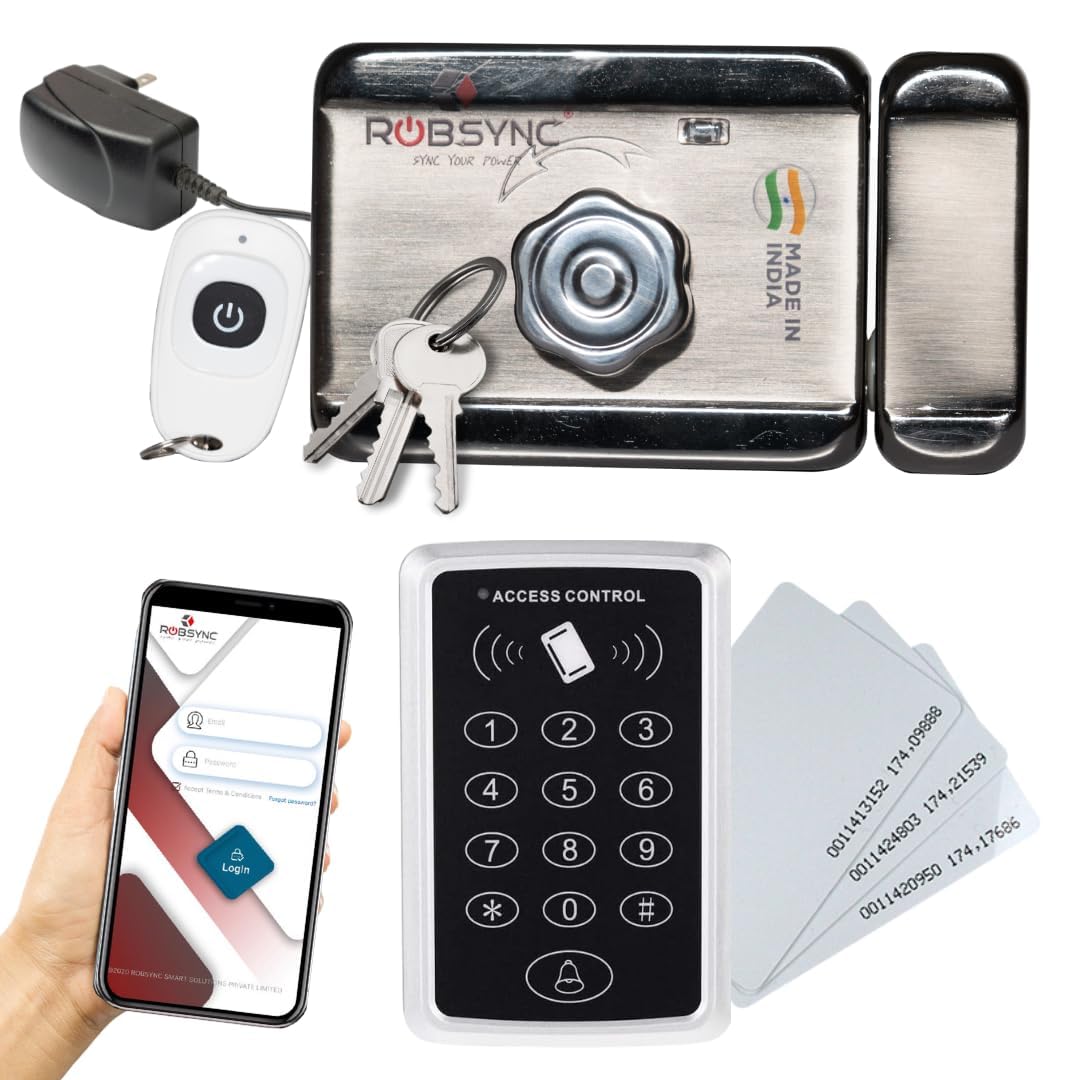 ROBSYNC Metal Sync Secure-Door Lock with RFID Card Tapping System for ...