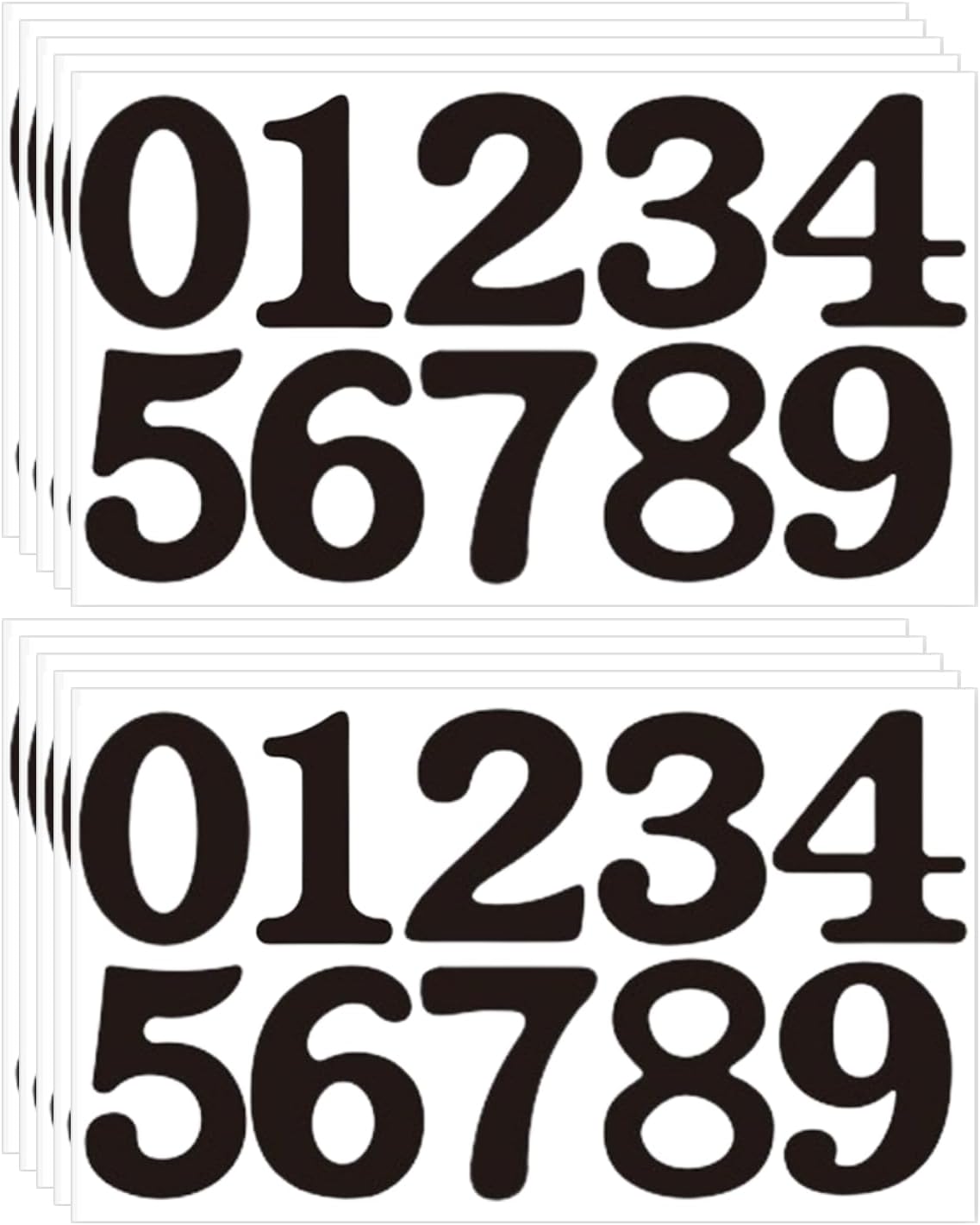 Amazon.com: ZEYIYER 5 Sheets White Numbers 3 Inch, Adhesive Mailbox ...