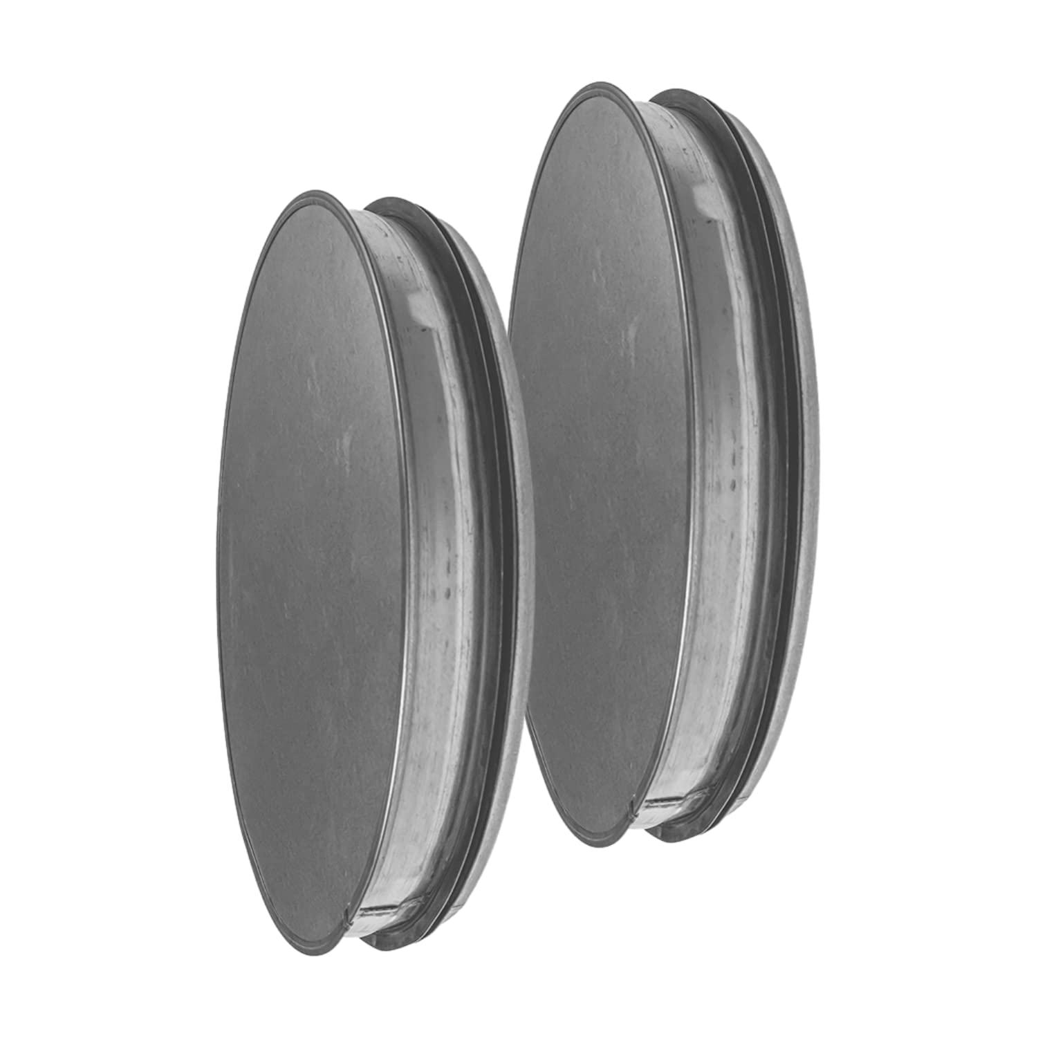 HVAC OV 2pack Galvanized Metal Duct End Cap - 10 Inch with Rubber ...