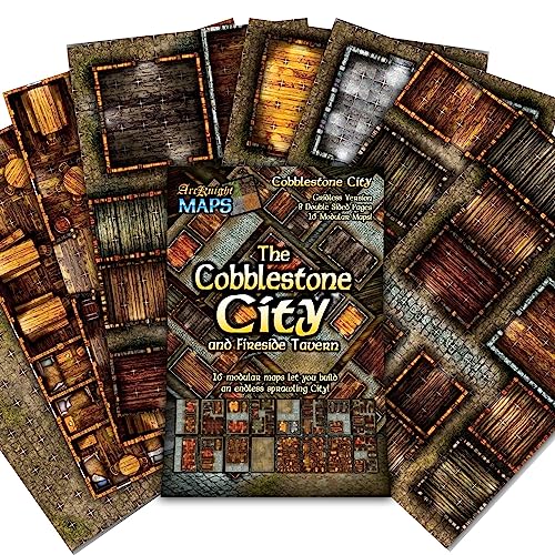 Amazon.com: Arcknight The Cobblestone City Roleplaying Battlemaps; 16 ...