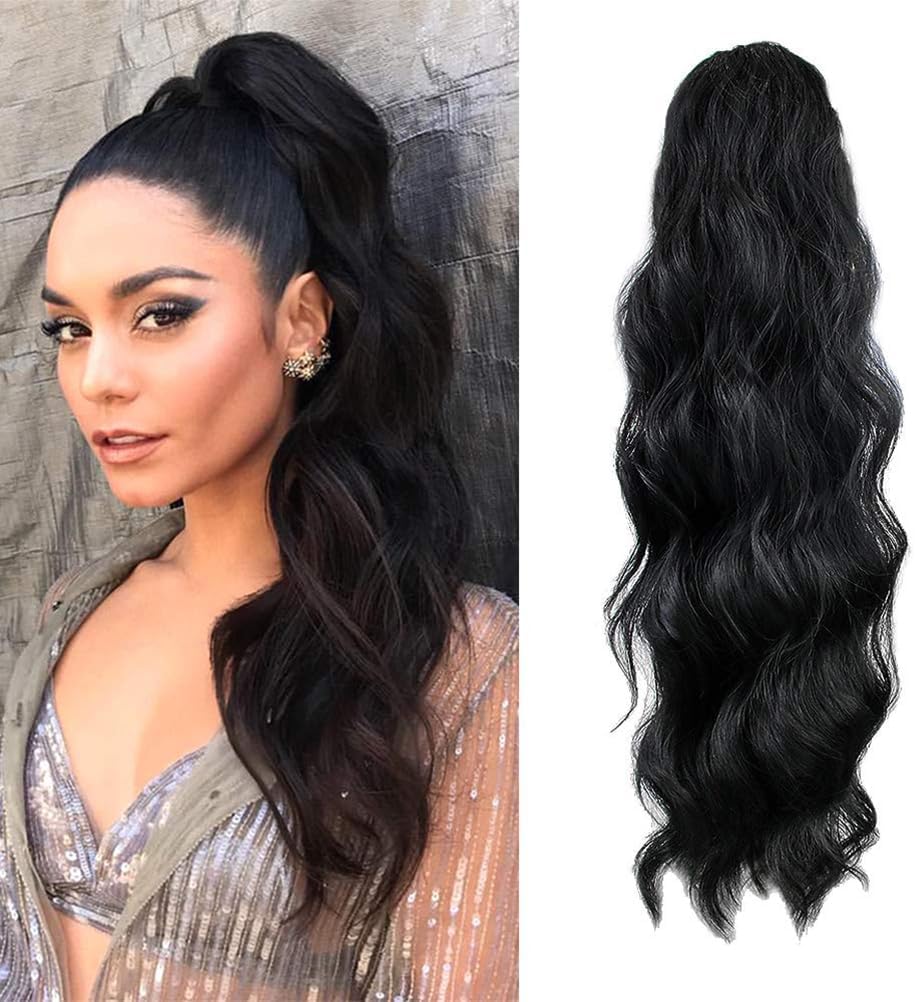 Amazon.com : 1B/30 Afro Puff Drawstring Ponytail Human Hair - Feeling ...