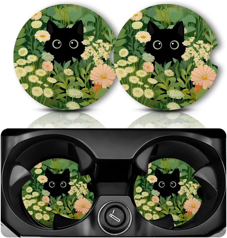 Amazon.com: Yonlevres Car Coasters for Cup Holders，2.75" Anti Slip ...