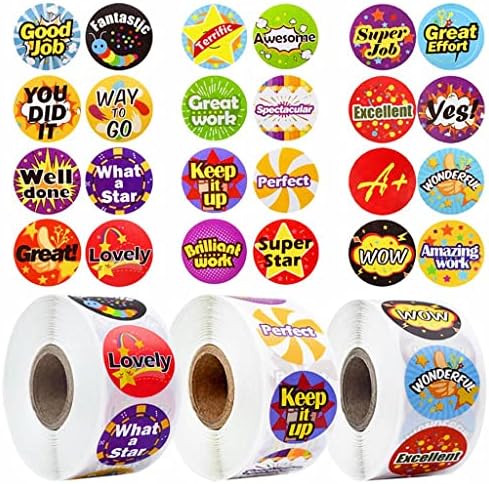 Amazon.com: 600 Incentive Stickers Adorable Round Animal Face ...