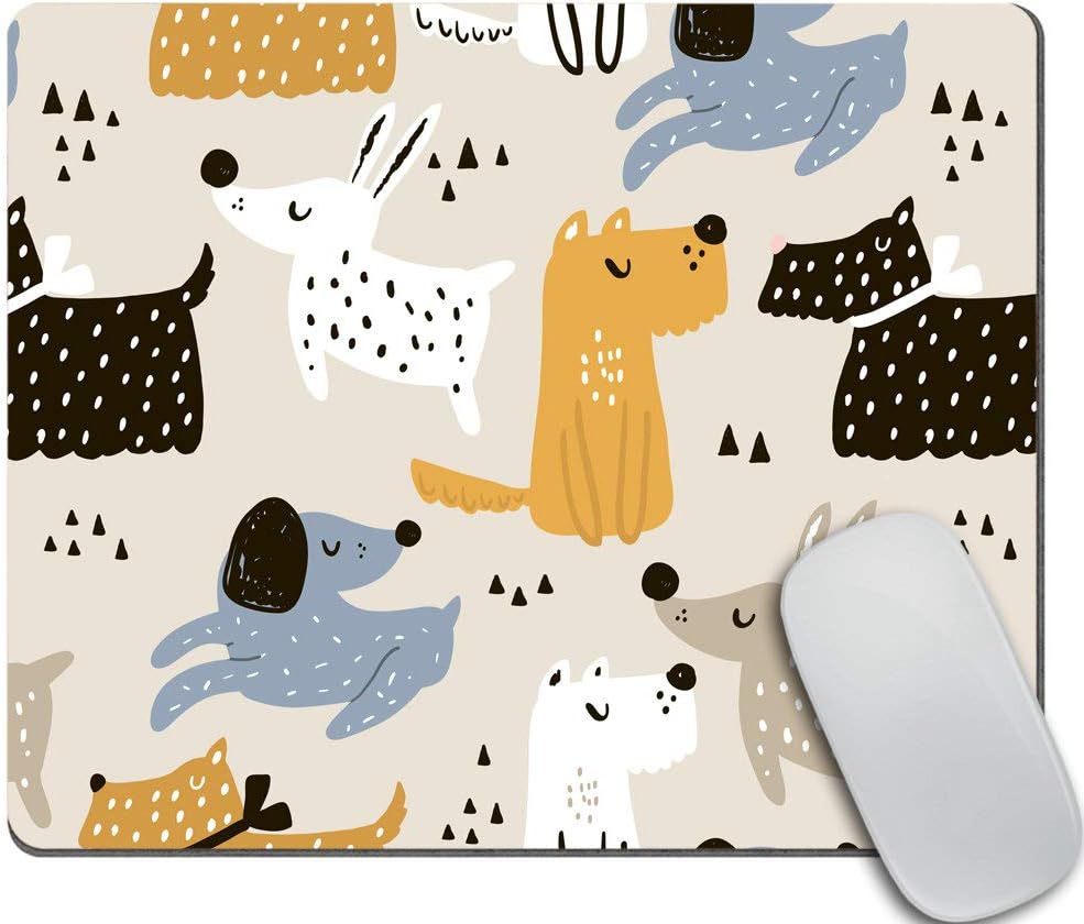 Amazon.com: Amcove Hand Drawn Dogs Mouse Pad Cute Dogs Design Mousepad ...