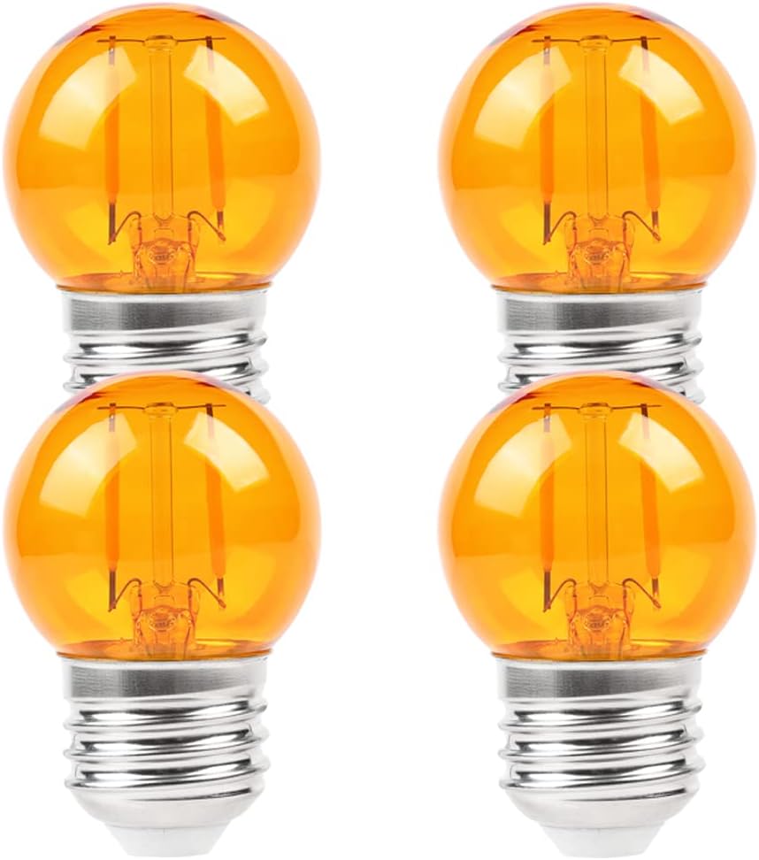 G40 Edison LED Filament Mini Globe Light Bulbs 1W Equivalent to 10Watt ...