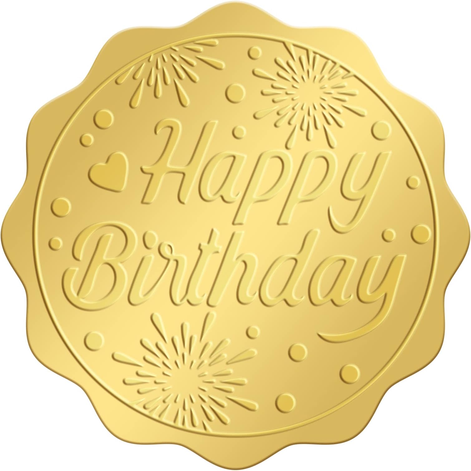 Amazon.com: Black Golden Happy Birthday Stickers,Gold Foil Birthday ...