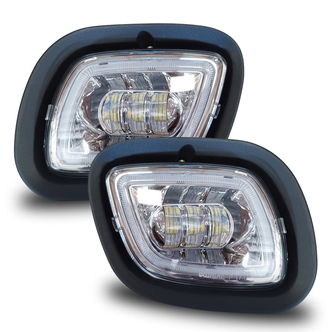 Amazon.com: FV FIT LED Fog Light Chrome LED projector with Halo Left Driver and Right Passenegr ...