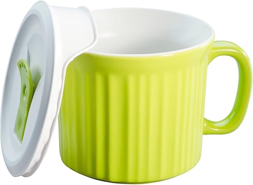Amazon.com | Corningware Colours Pop-Ins Sprout 20-oz Mug w/Lid: Coffee ...
