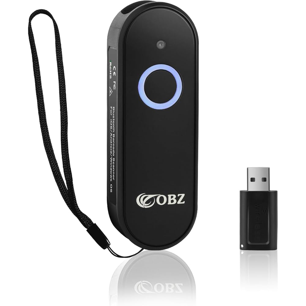 $8/mo - Finance OBZ Mini 1D 2D Bluetooth Barcode Scanner, 2.4G Wireless Barcode Scanner Portable ...