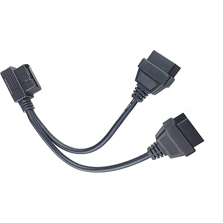 Amazon.com: Arteckin OBD II Cable OBD2 16pins Male to 2 Female Splitter ...