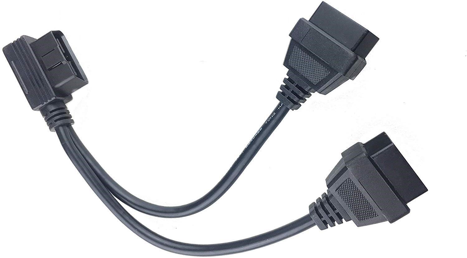 Right Angle OBD2 Splitter Y Cable Male Splitter to 2 Female Extension ...