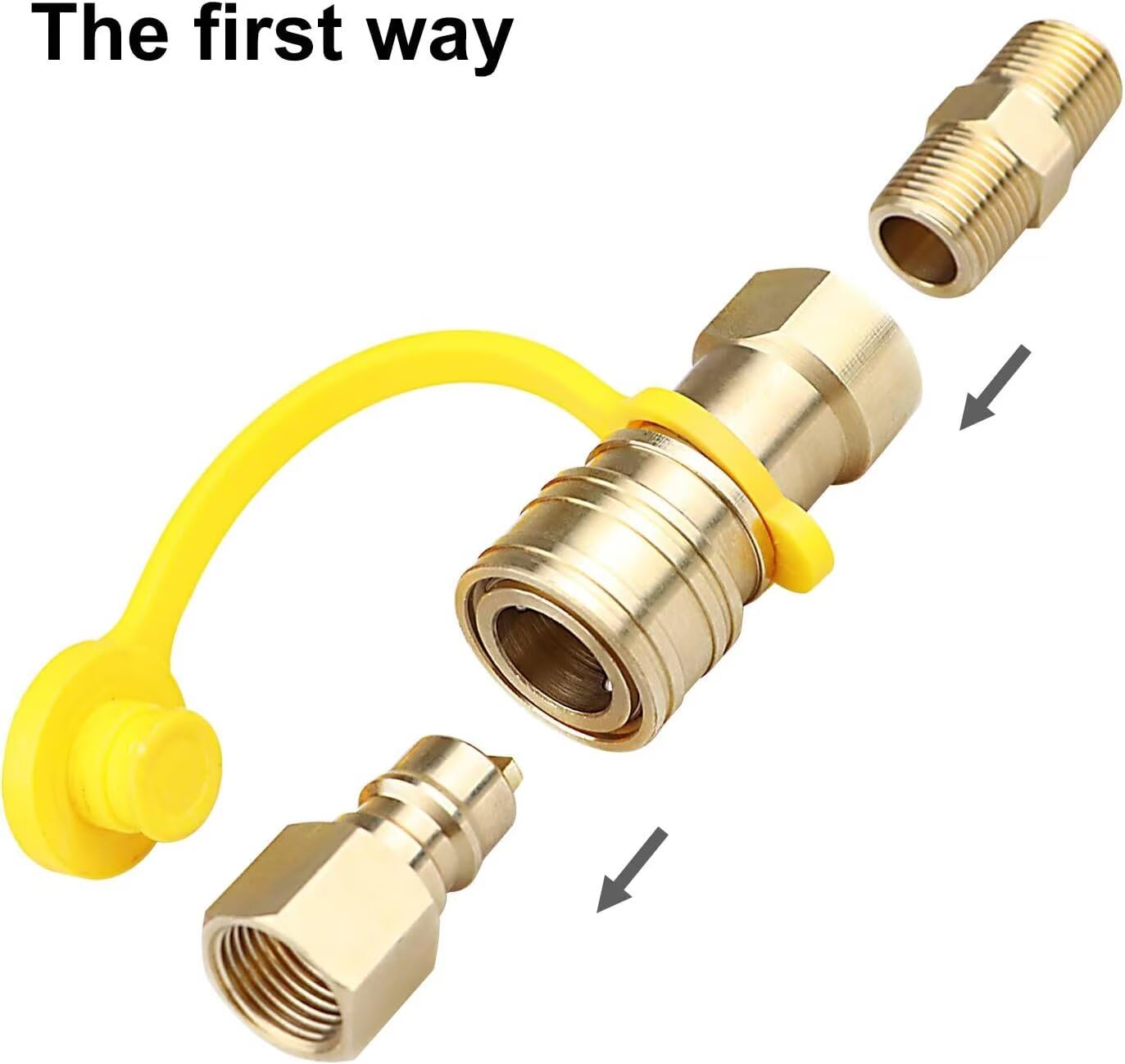 Snapklik.com : EXCELFU 3/8 Inch NPT Natural Gas Quick Connect Fittings