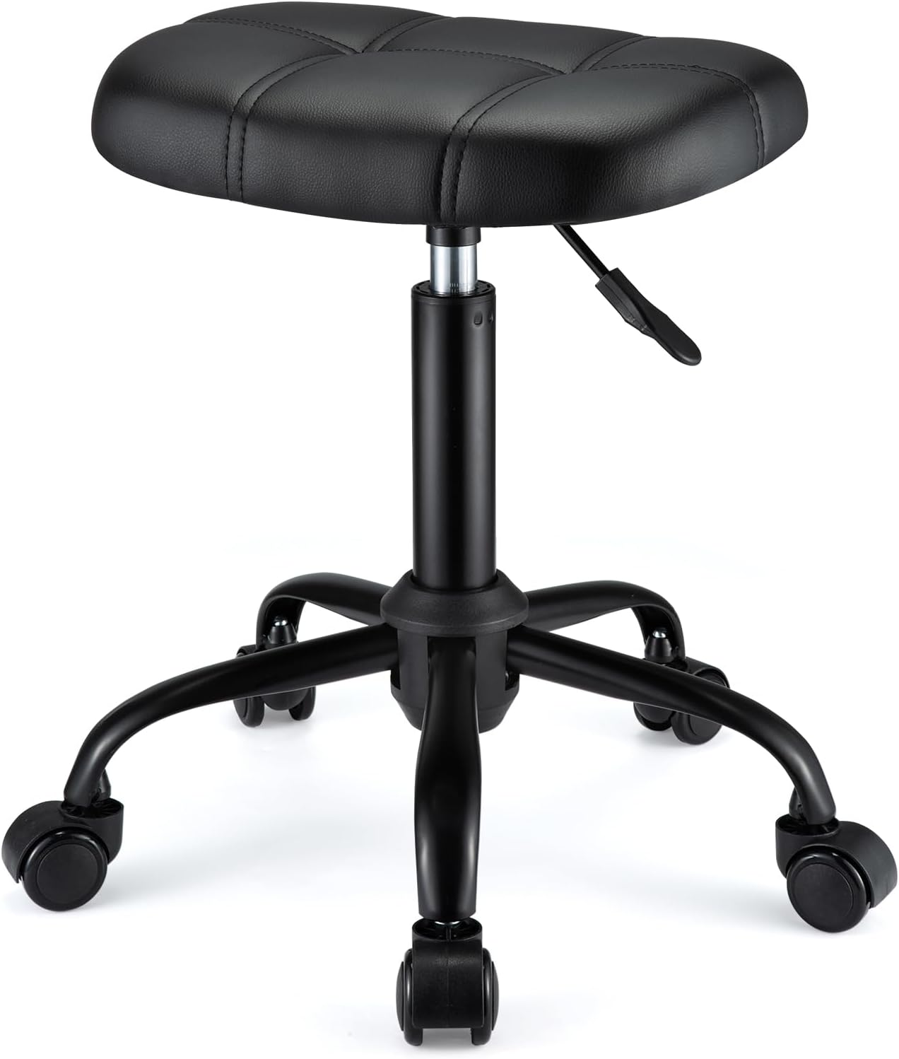 Amazon.com: HMTOT Round Rolling Stool with Wheels Height Adjustable ...