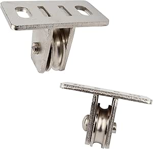 Amazon.com: Generic 2 Pieces Pulley Rail Fixed Pulley for Rope Cable ...