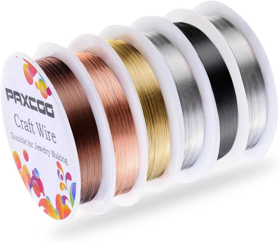 BEADNOVA Bare Copper Wire Tarnish Resistant Jewelry Making Wire (Silver ...