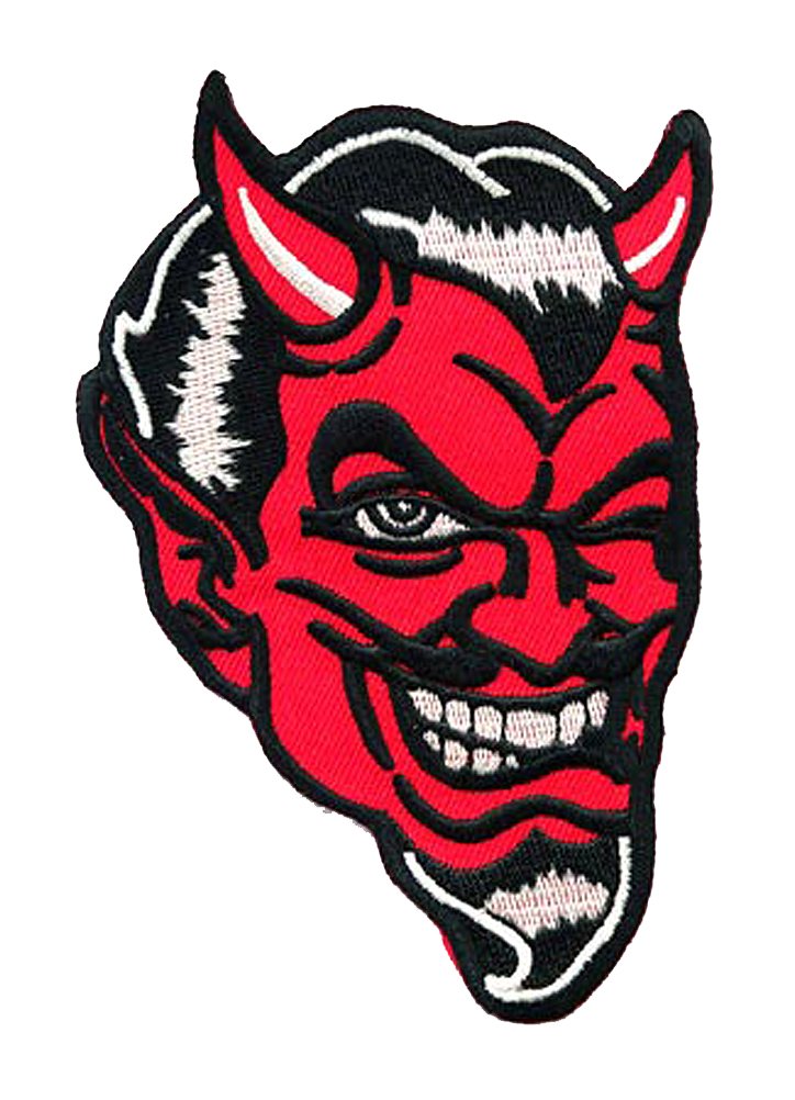 Amazon.com: Red Devil Embroidered Patch Satanic Evil Lucifer Satan Iron-on Emblem Small