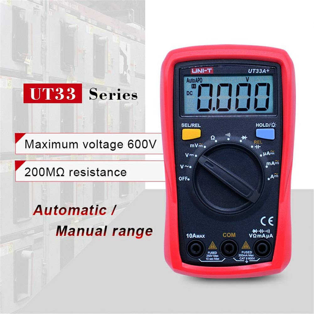 Buy Gtest UT33+ Series Digital Multimeter, Auto Range Palm Size ...