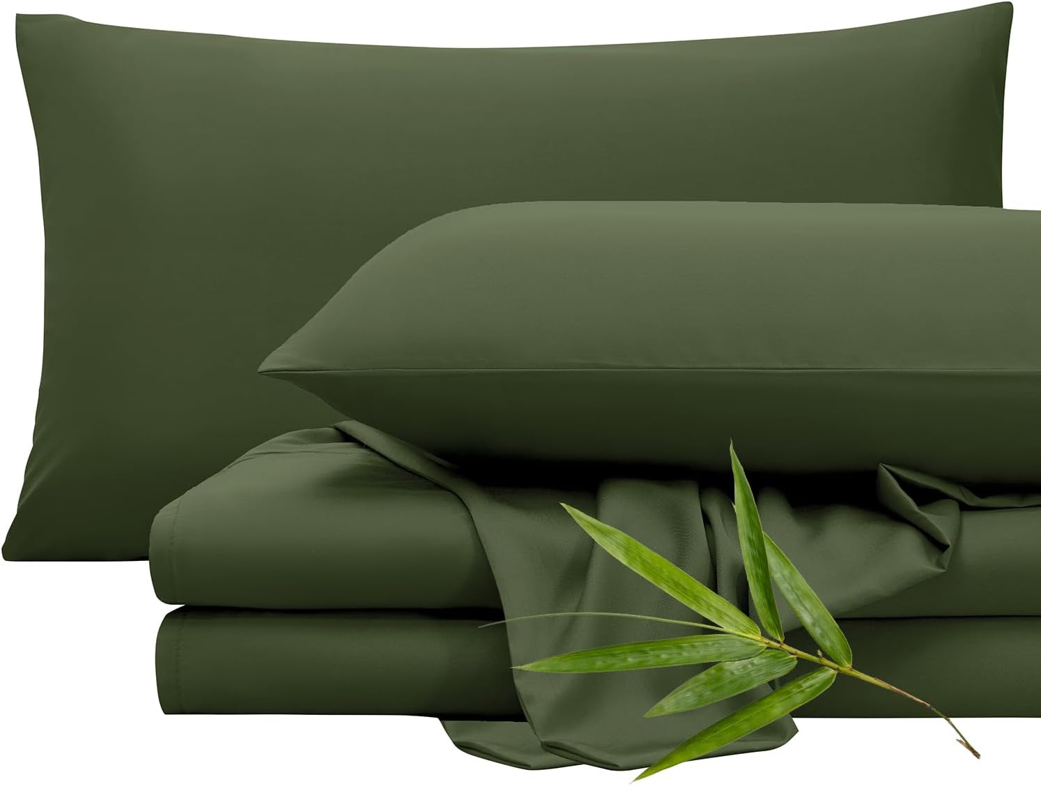 Amazon.com: YIYEA King Size Bed Sheets, 100% Viscose Derived from ...