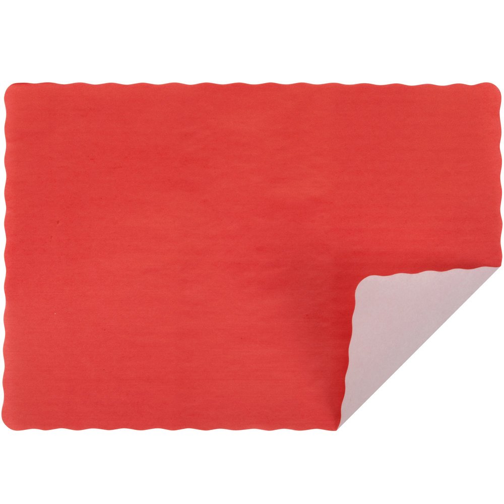 Amazon.com: Red Colored Paper Placemat with Scalloped Edge - 1000/Case ...