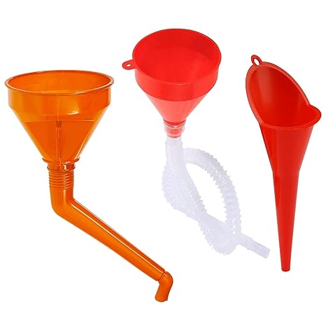 Right Angle Flexible Plastic Funnel Set, Long Mouth Funnel,Universal ...