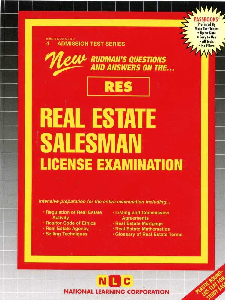 Real Estate Salesman License Examination: Passbooks: 9780837350042 ...