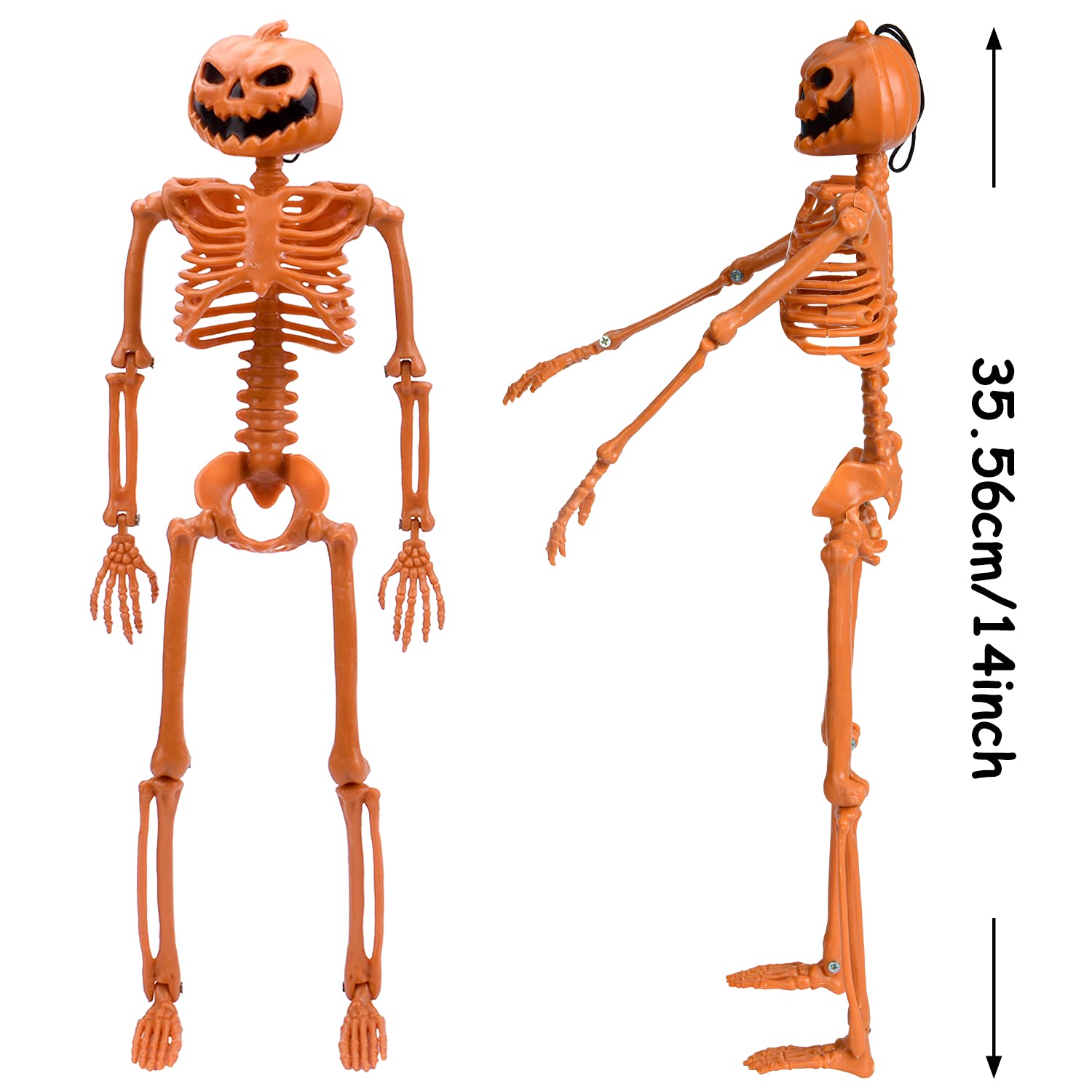 Hyde and Eek Life Size Posable Pumpkin Head Skeleton - munimoro.gob.pe