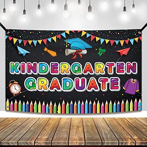 Amazon.com: KatchOn, Kindergarten Graduation Backdrop - 72x44 Inch ...