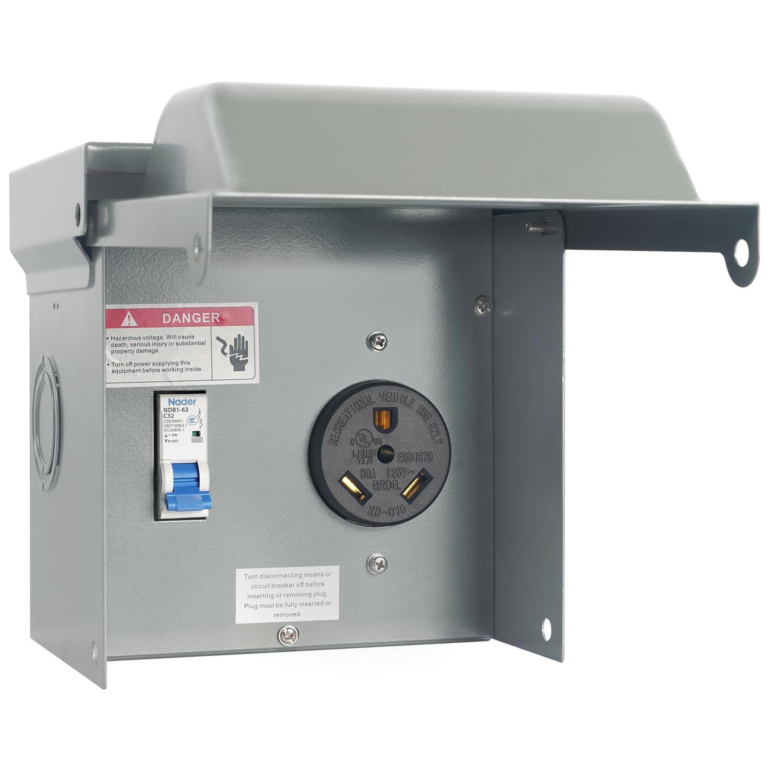 Snapklik.com : Kinchoix 30 Amp RV Power Outlet Box Temporary Power Outlet