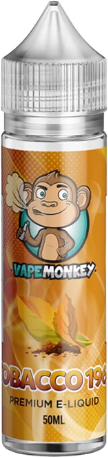 Vape Monkey No Nicotine Vape Juice (Tobacco 1960 Flavor) — Vape Liquid ...