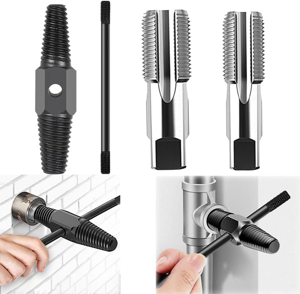 Screw Extractor and Repair Tap, Dual Purpose Plumbing Screw Extraction ...