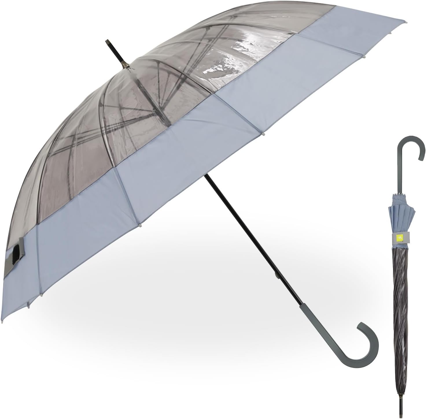 Amazon.co.jp: スギハラ(Sugihara) 傘 60cm ジャンプ カラーグラス16本骨 POEビニール ラベンダー アルミ 梅雨 半透明 すべり止め 握りやすい シンプル ...