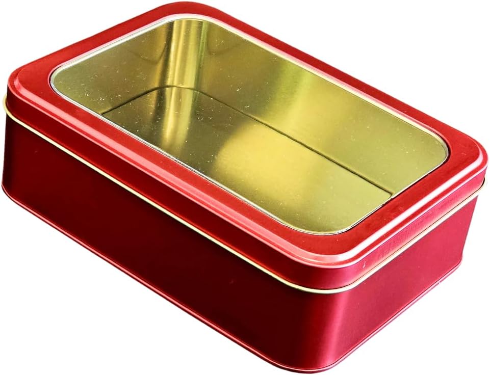 Amazon.com: Cabilock Cookie Tin with Lid, 10Pcs Round Sturdy Tin, Red ...
