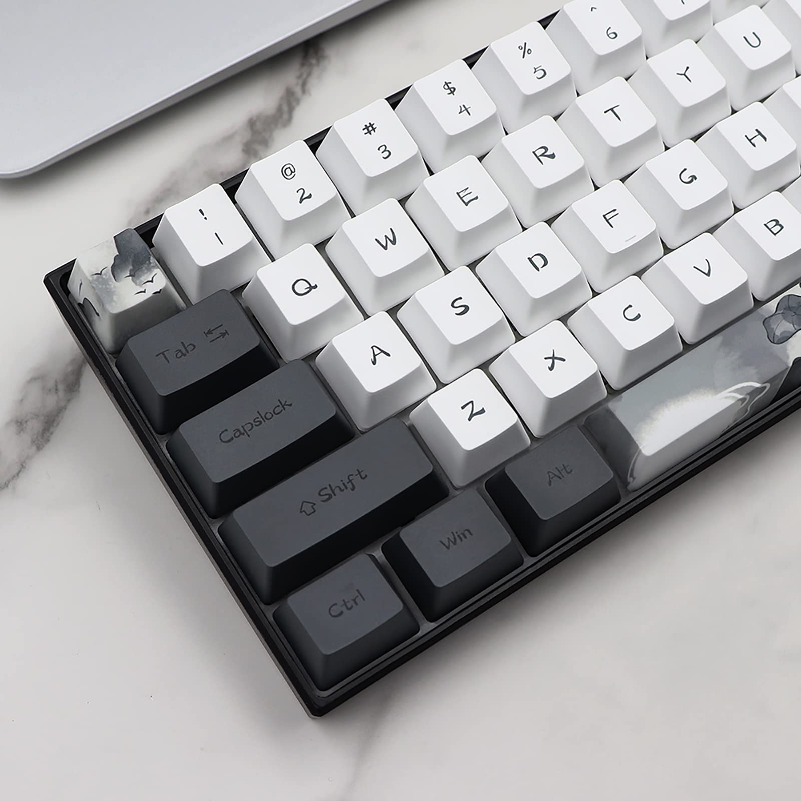 Buy MOLGRIA Ink Lotus Keycaps, 124 Set Custom Keycaps for Gaming ...