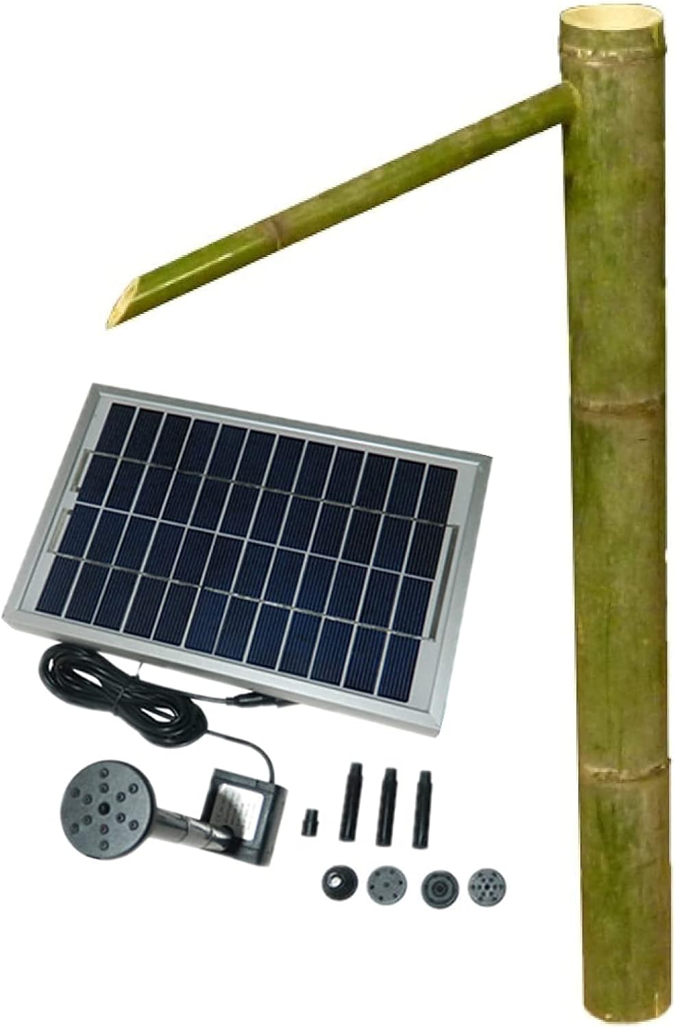 Amazon.com: Solar Water Fountain, Bamboo Fountain Water, Bamboo Water ...