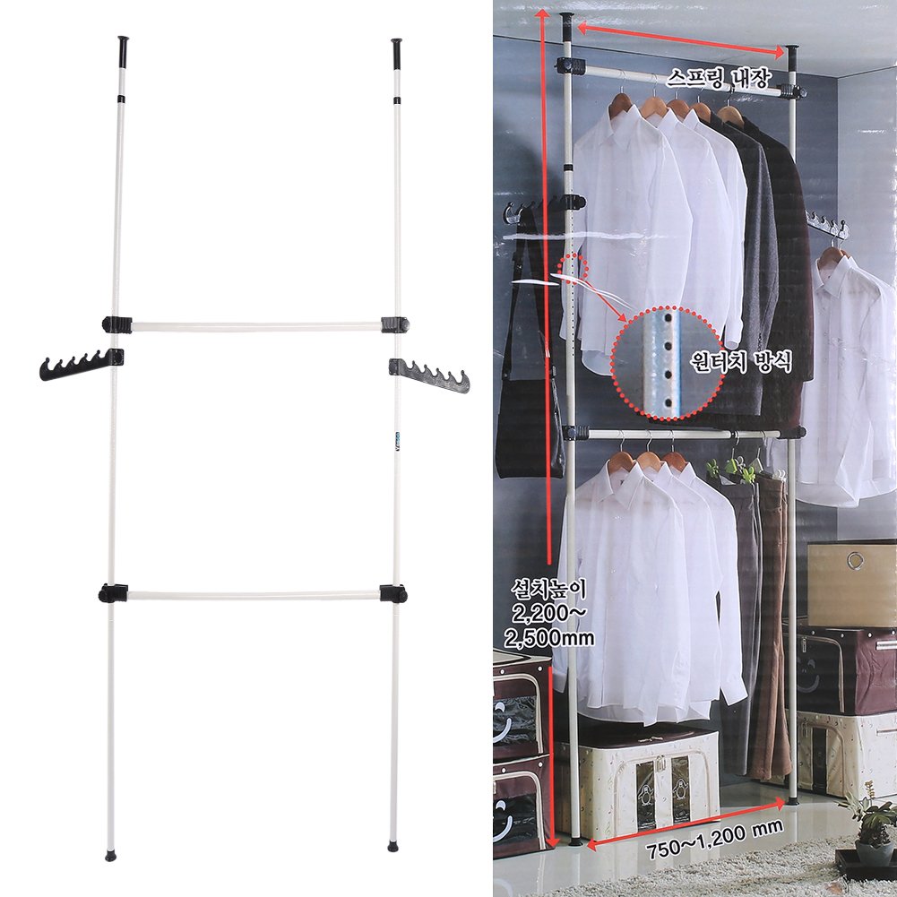 Buy Telescopic Clothes Rail, Clothes Pole For Wardrobe Telescopic ...