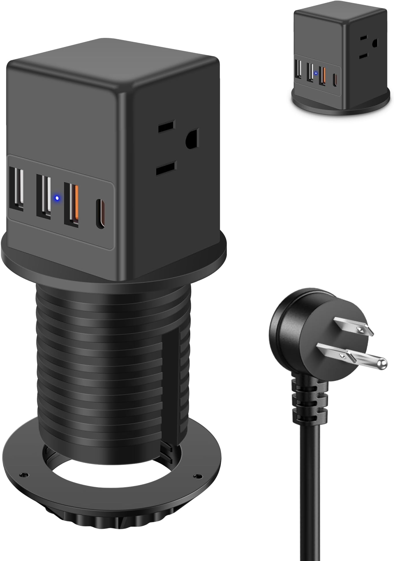 Amazon.com: 2 inch Desktop Power Grommet USB C 20W Fast Charging ...