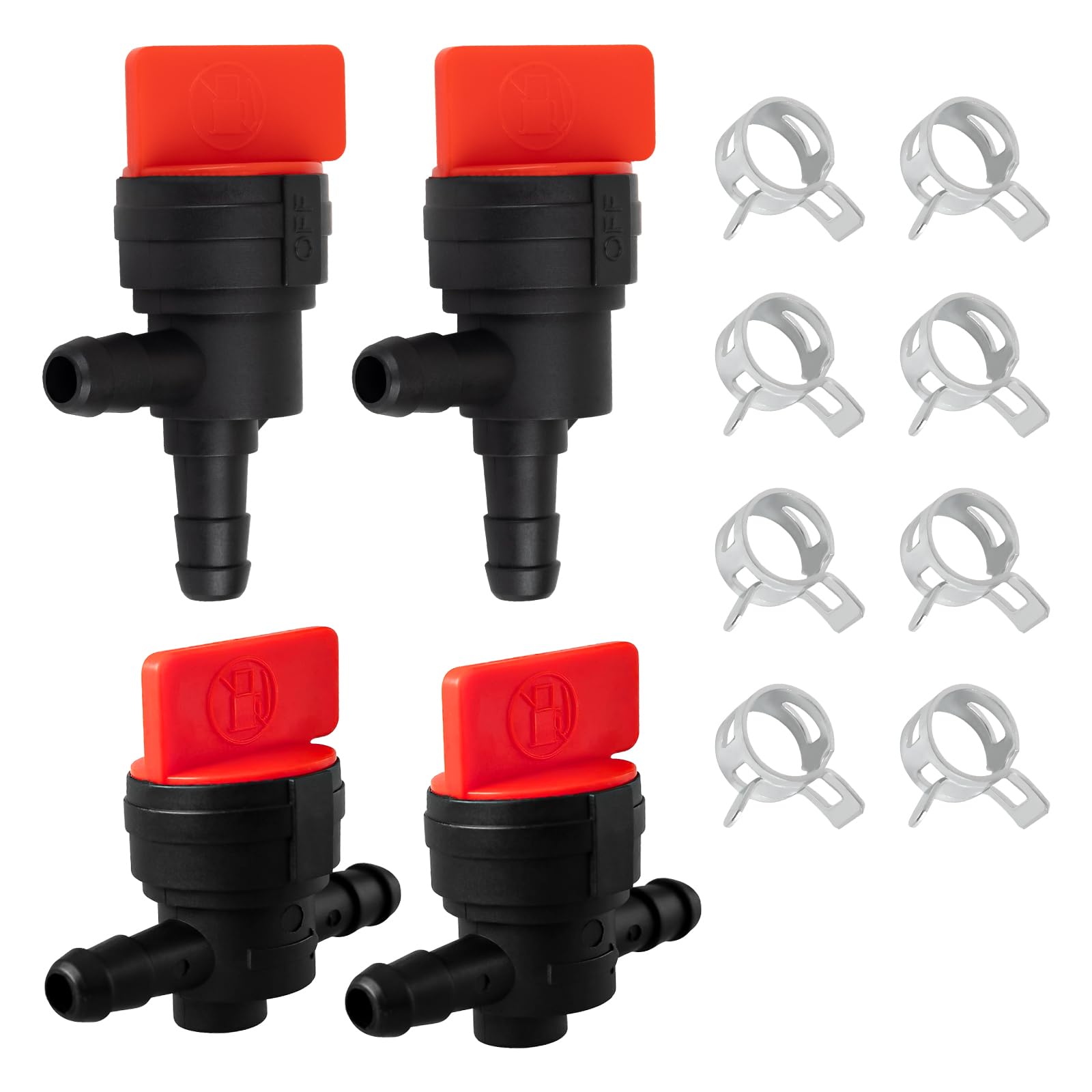 Amazon.com: 1/4" Inline Fuel Shut Off Valve and 90 Degree Cut Off Valve ...